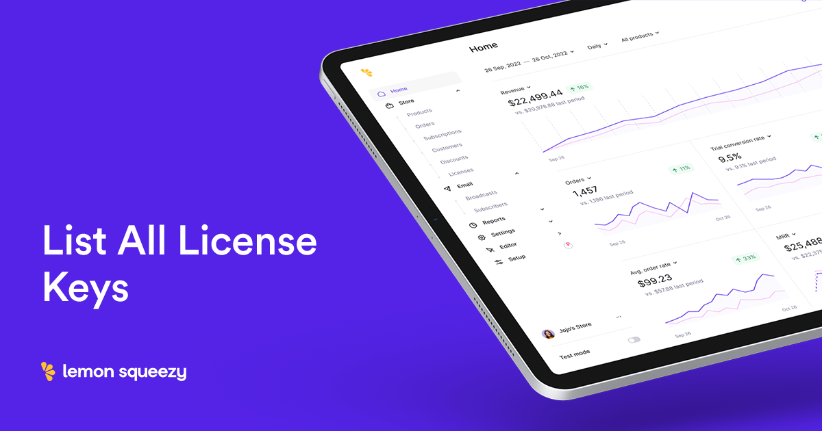 API Docs: List All License Keys • Lemon Squeezy