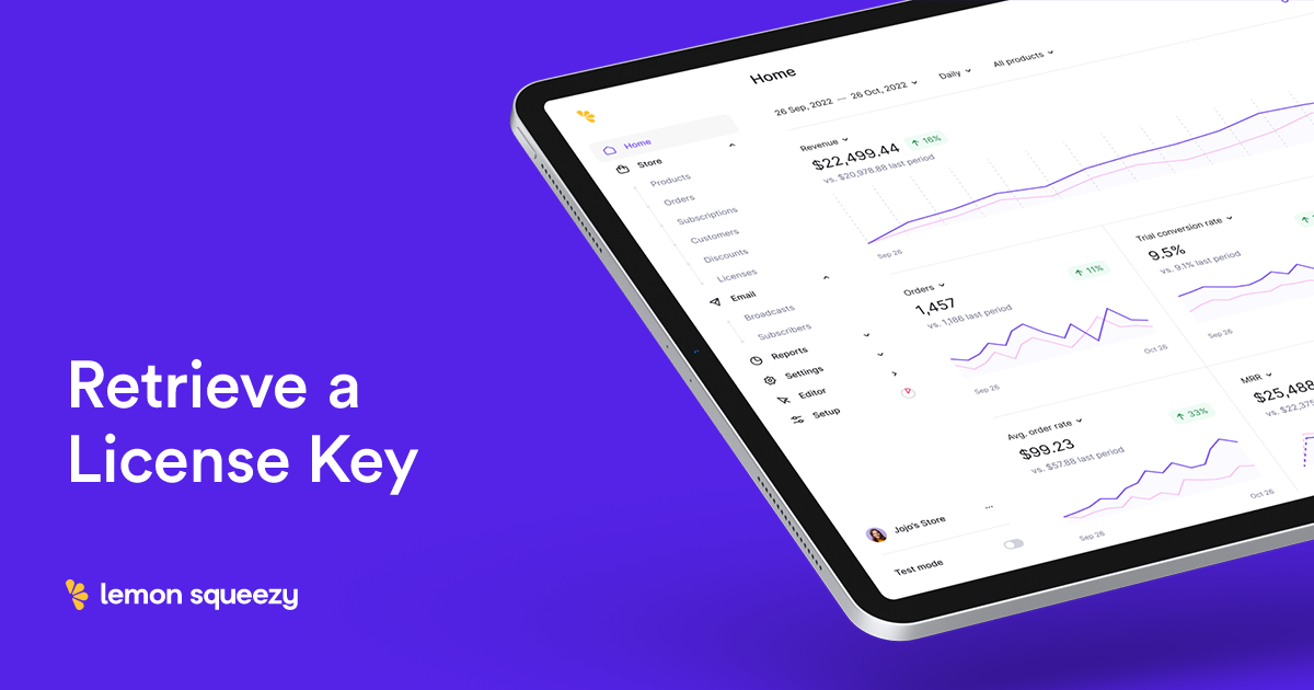 API Docs: Retrieve a License Key • Lemon Squeezy